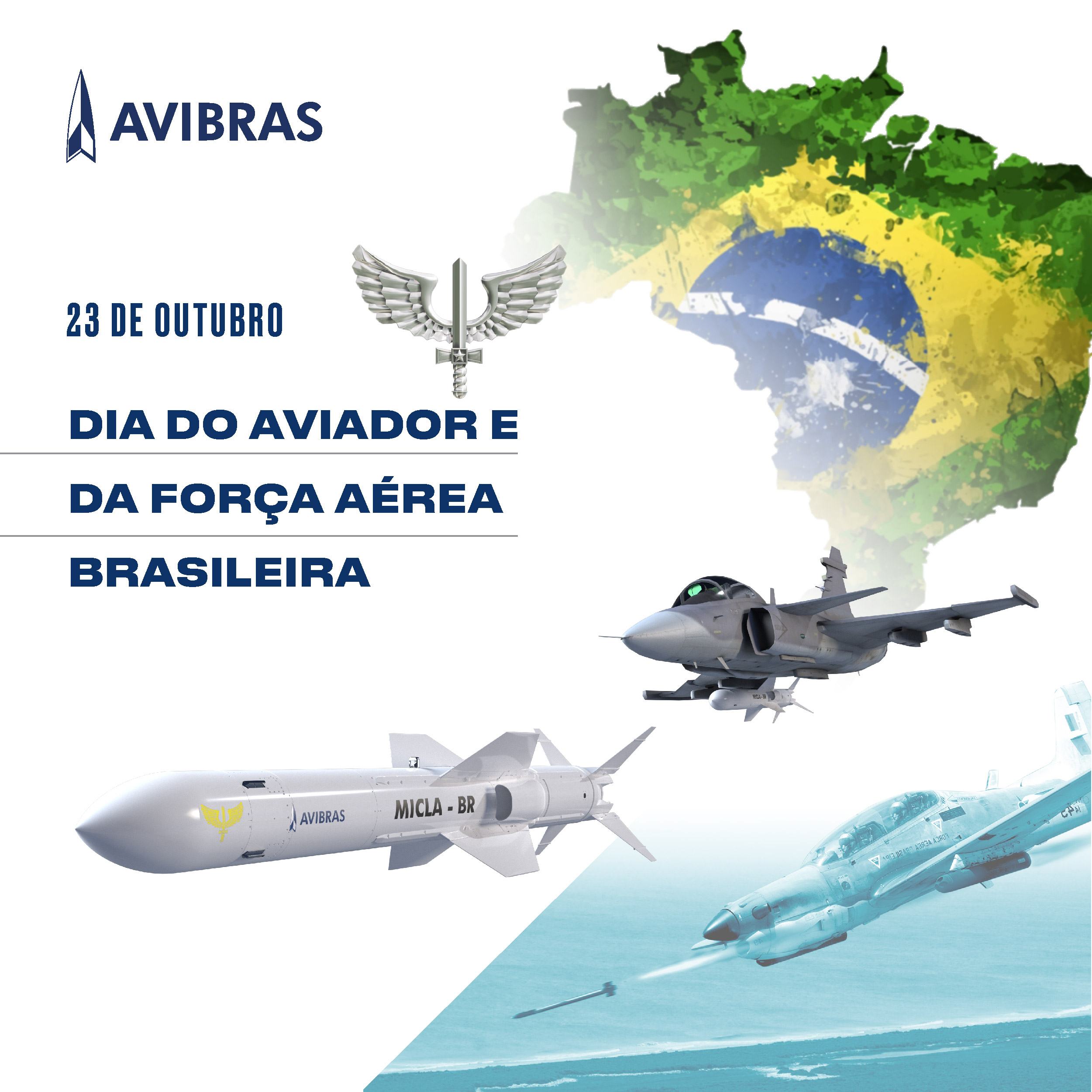 Avibras Indústria Aeroespacial S/A - Avibras parabeniza a FAB pelo seu dia Avibras Indústria Aeroespacial S/A - Avibras parabeniza a FAB pelo seu dia